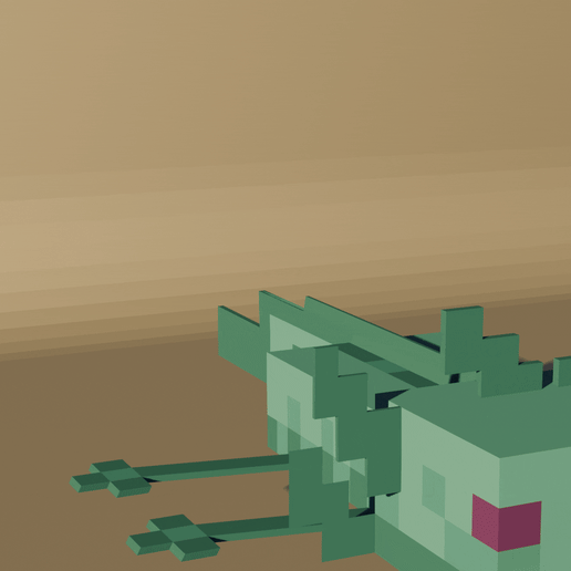 🦎 Blue Ajolote・Free STL File for 3D printing・Cults