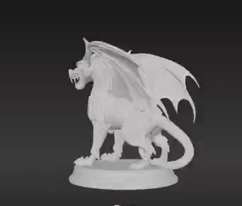 🐉 Roaring Chimera Statue - Bookshelf and Desk Decor Model・ STL File for ...