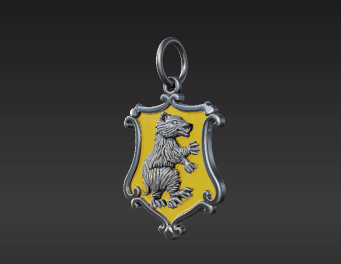 🦡 Stoic Badger Crest Keychain for 3D Printing - Symbolic Magical Gift ...