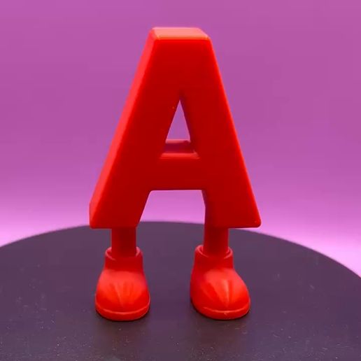 🏫 Letter A with legs・Free STL File for 3D printing・Cults