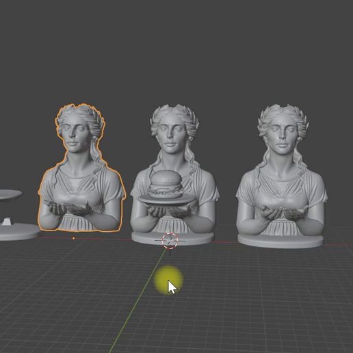 👤 Burger Bust – Funny Classical Sculpture STL | Meme Statue & Snack ...
