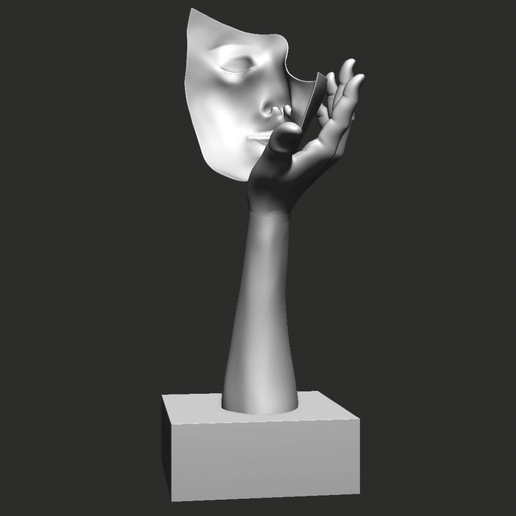 3D file Half Faced Female Bust ♀️ ・3D print design to download・Cults
