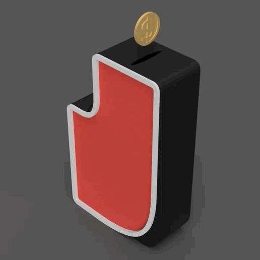 💰 3D Alphabet Letter (J) Money Bank・ STL File for 3D printing・Cults
