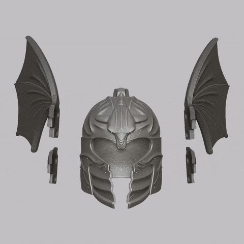 🐉 Dragon helmet fanart・Free STL File for ・Cults