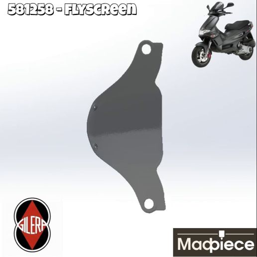 🚗 581258 - Flyscreen , Aprilia, Derbi, Moto Guzzi, Vespa, Gilera ...