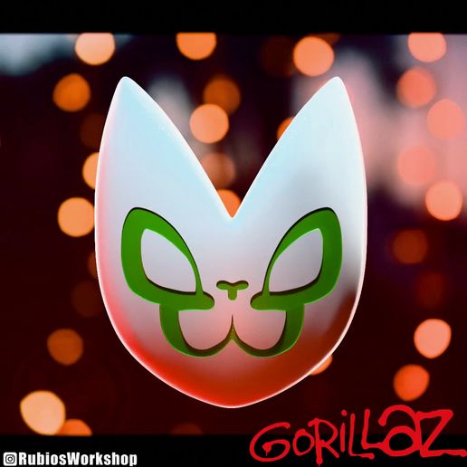 🐱 Cat Mask Inspired by Noodle – Gorillaz (On Melancholy Hill)・ STL File ...