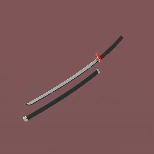 STL file DEMON SLAYER - Tanjiro Kamado's Black Nichirin Sword 3D ...