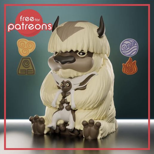 📦 MTG Avatar DECK BOX COMPATIBLE WITH COMMANDER DECKS: Appa and Momo ...