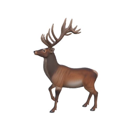 🐉 Majestic Stag with Antlers 3D Model | Woodland Fantasy Elk Miniature ...