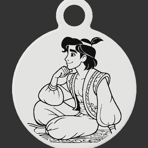 🗝️ Aladdin Keyring・ STL File for 3D printing・Cults