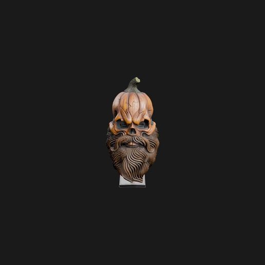 🎃 Pumpkin Skull Beard | Halloween Horror 3D Print | Pumpkin Head ...