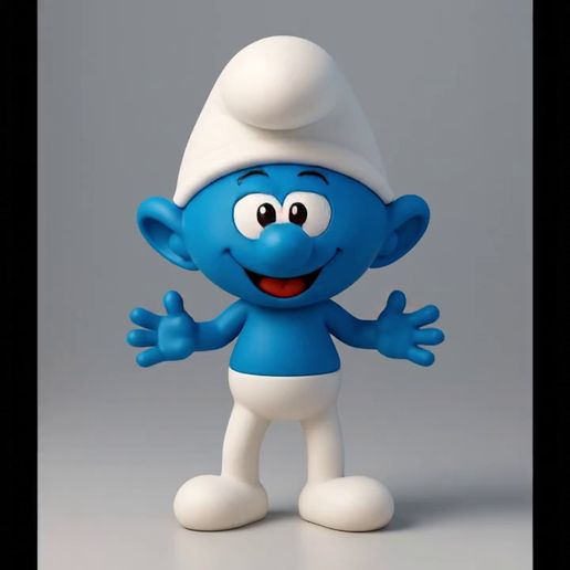 🗿 Smiling Smurf・ STL File for 3D printing・Cults