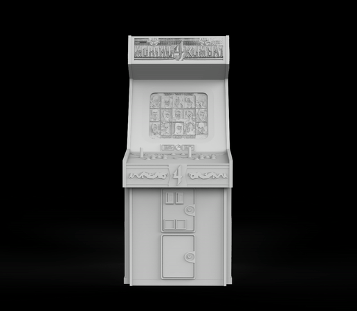 🕹️ Mortal Kombat 4 Arcade Cabinet with Lithophane・ STL File for 3D ...