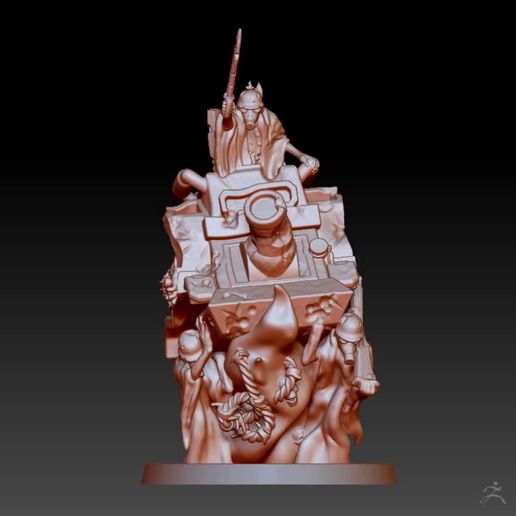 👻 Trench Ghost Palanquin tank + rider PRESUPP・ STL File for 3D printing ...