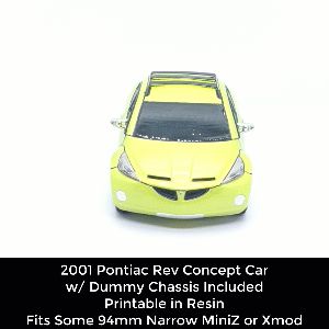 STL file 01 Rev Concept Car Body Shell w/ Dummy Chassis (Xmod and MiniZ ...
