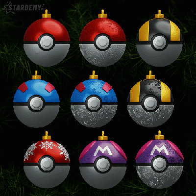 🎄 Pokeball Christmas Ornaments Pokemon・ 3D File for ・Cults