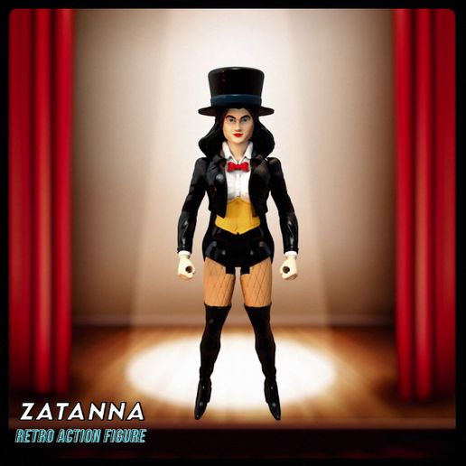 🦸 ZATANNA RETRO ACTION FIGURE・ STL File for 3D printing・Cults