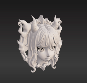 👽 Elegant Demon Crest Plaque – High-Detail Fantasy Mask for 3D Printing ...