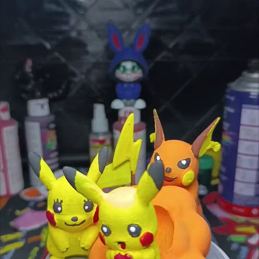 STL file Pikachu Family 👪 ・3D printer model to download・Cults
