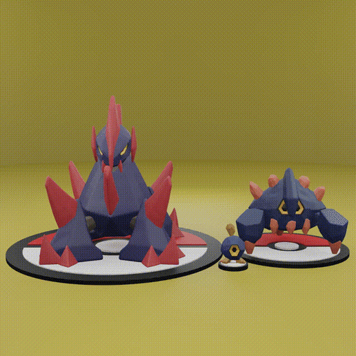 🐉 Pokemon No. 524-526 Roggenrola, Boldore, Gigalith・ STL File for 3D ...