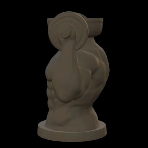 ☕ Muscle Body Mug Holder – Strong Man Gym Vase 3D Model・ STL File for ...