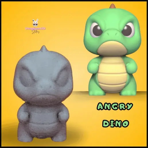 😡 Angry Dino・ 3D File for 3D printing・Cults