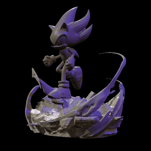 Archivo STL gratis Super Sonic figure 🦸 ・Plan de la impresora 3D para ...