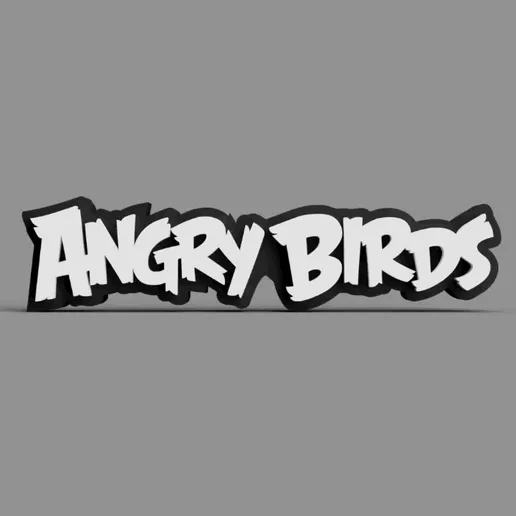 STL file Angry Birds Logo 😡 (3MF)・3D printing design to download・Cults