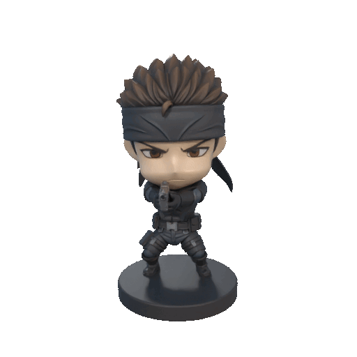 🐍 solid snake - figura chibi de metal gear solid・Archivo STL para ...