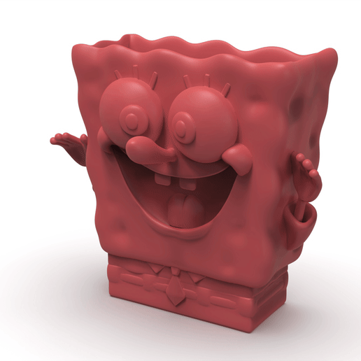 STL file Spongebob Plant Pot and Pencil Holder 🌿 (OBJ and 3MF)・Design ...