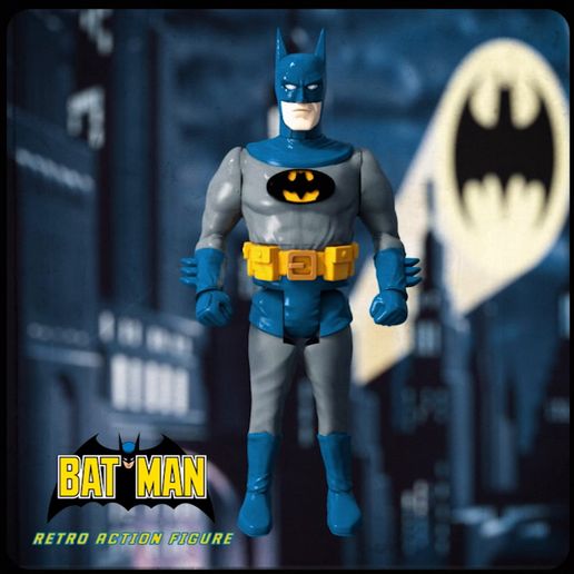🦸 BATMAN RETRO ACTION FIGURE・ STL File for 3D printing・Cults