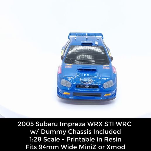 🐚 1:28 Scale 05 Impreza WRX STI WRC Rally Body Shell w/ Dummy Chassis ...