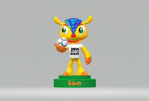 🗺️ Copa do Mundo da FIFA - Brasil 2014 - Fuleco・Arquivo STL para ...
