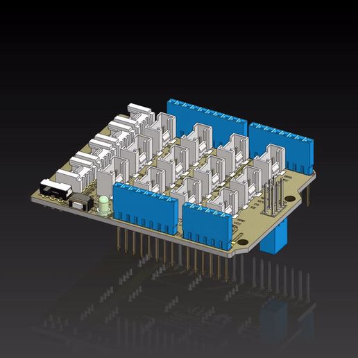 3D file Arduino UNO Grove Shield 🛡️ ・3D print design to download・Cults