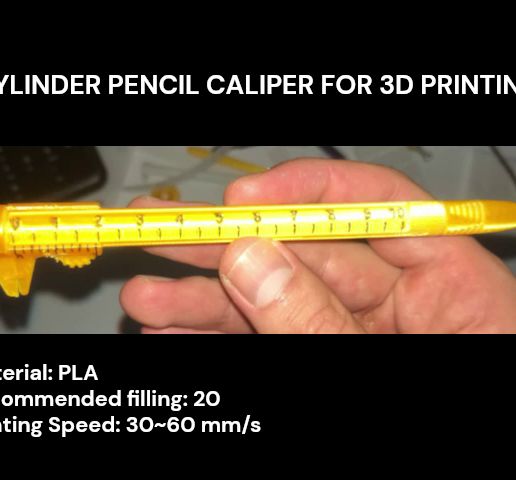 STL file CYLINDER PENCIL CALIPER ️ ・Design to download and 3D print・Cults
