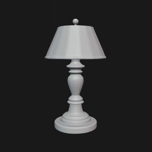 🔦 Classic table lamp, ornate base, wide shade・ STL File for 3D printing ...