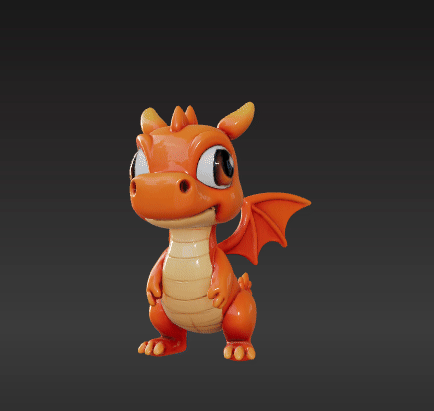 🐉 Cute Flexi Dragon 3D Model – Wiggly Body, Floppy Wings, and Playful ...