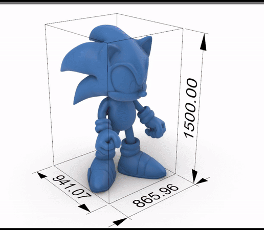 3D file Sonic model 1.5 meters 🎮 ・3D printer design to download・Cults