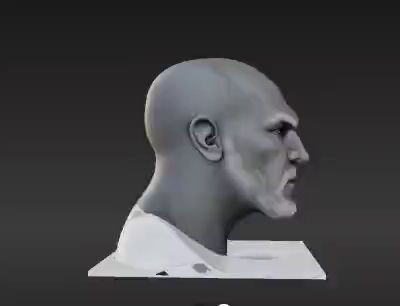 🤼 Custom Action Figure Head: Iconic Goatee & Rugged Facial Lines - High ...