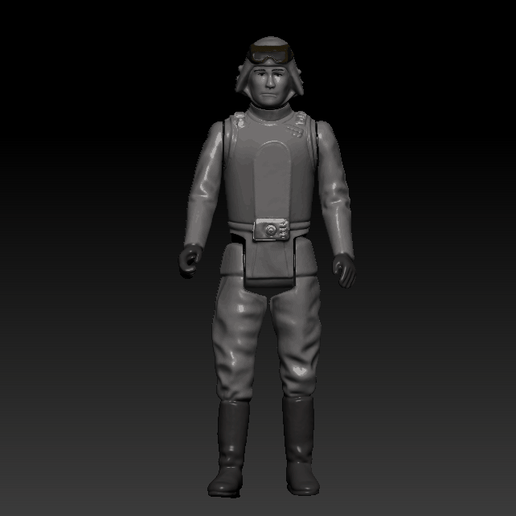 ⭐ STAR WARS .STL AT-AT COMMANDER .3D ACTION FIGURE .OBJ KENNER STYLE ...