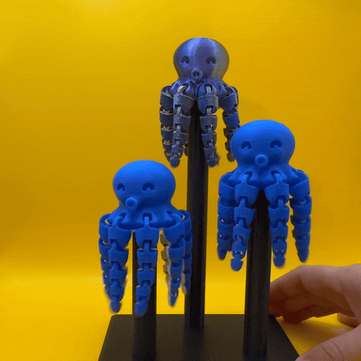 🐙 Cute Mini Octopus Display Stand・Free STL File for 3D printing・Cults
