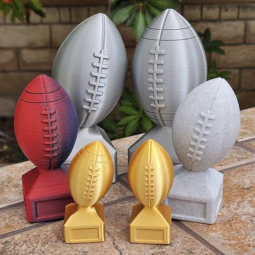 🏈 Football Trophies 🏆・ STL File for 3D printing・Cults