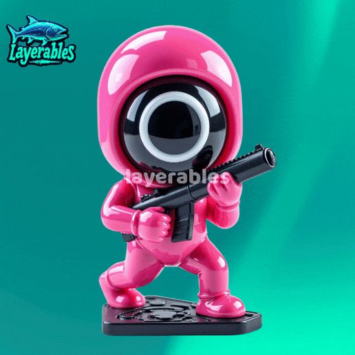 🦑 Squid Game Chibi Guard – STL File for 3D Printing・ STL File for 3D ...
