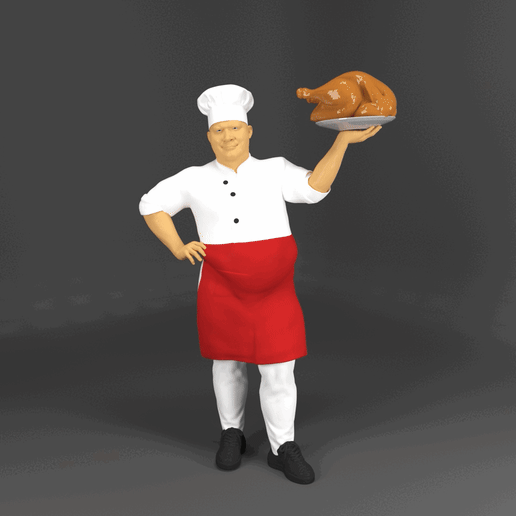 STL file CHEF COOK 👩‍🍳 ・3D printable model to download・Cults