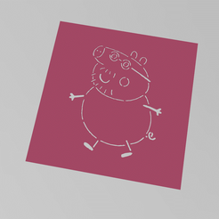 STL file PEPPA PIG STENCIL 🐖 ・Model to download and 3D print・Cults