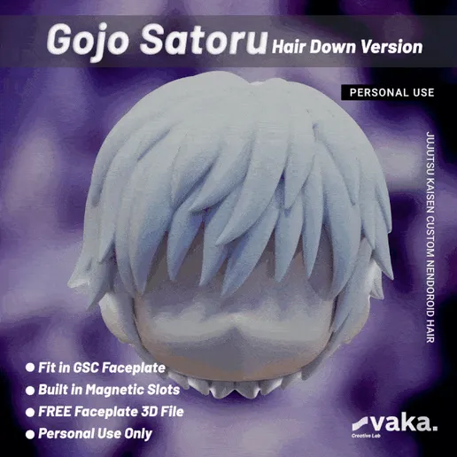 💇 Gojo Satoru Jujutsu Kaisen Hair (Reduced Spikes Ver) + Free Faceplate ...