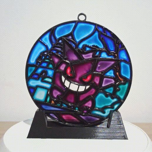 Archivo STL Vitral de Gengar (Pokémon) 🖼️ ・Modelo para descargar e ...