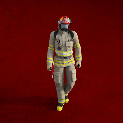 🧑‍🚒 Firefighter・Free 3MF File for 3D printing・Cults