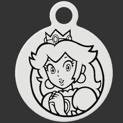 👸 Princess Peach Keyring・ STL File for 3D printing・Cults