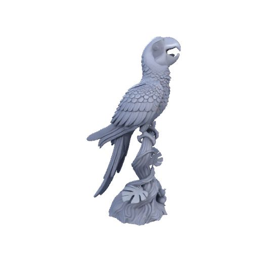 🍹 Tropical Macaw Parrot Miniatura | Jungle Bird Statue 3D Printable ...